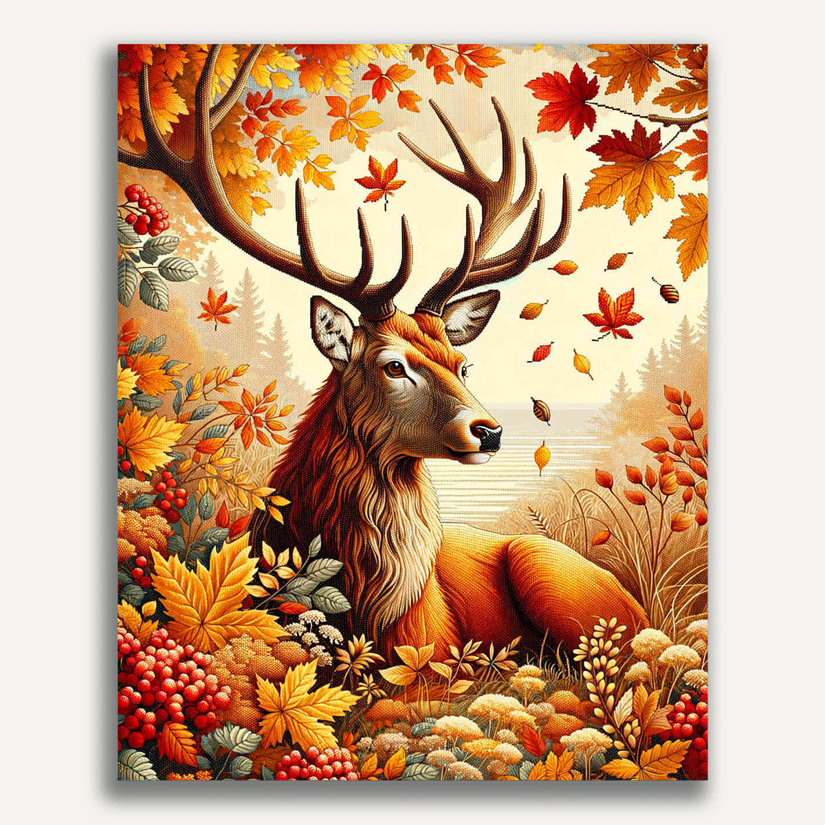 Deer in autumn - Paint by Numbers – DIY Paint by Numbers