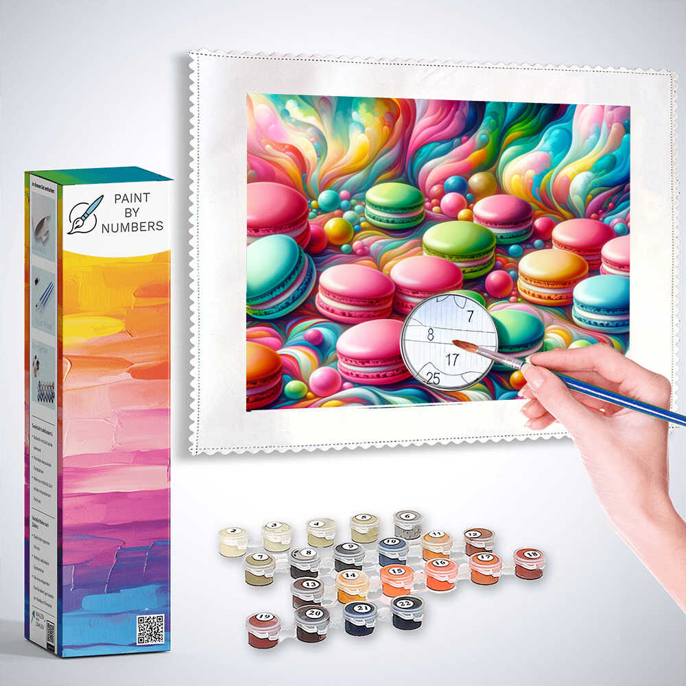 Colorful macarons - Paint by Numbers – DIY Paint by Numbers