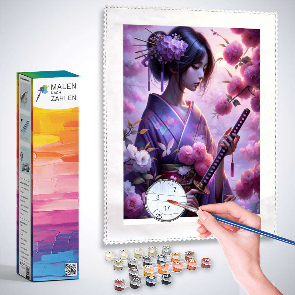 Paint by Numbers - Japanese beauty – DIY Paint by Numbers