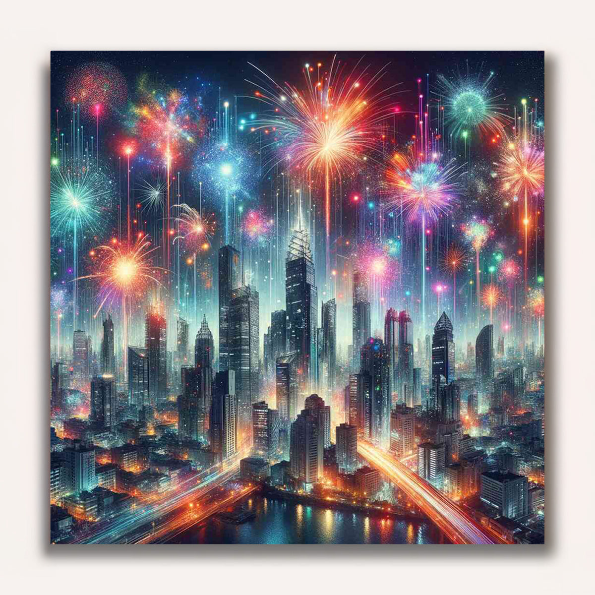 Paint by Numbers - Fireworks of emotions – DIY Paint by Numbers