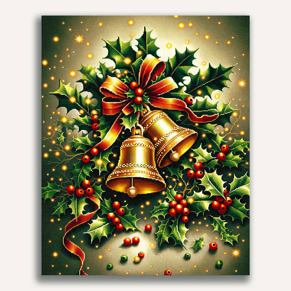 Paint by Numbers - Golden Christmas Bells – DIY Paint by Numbers