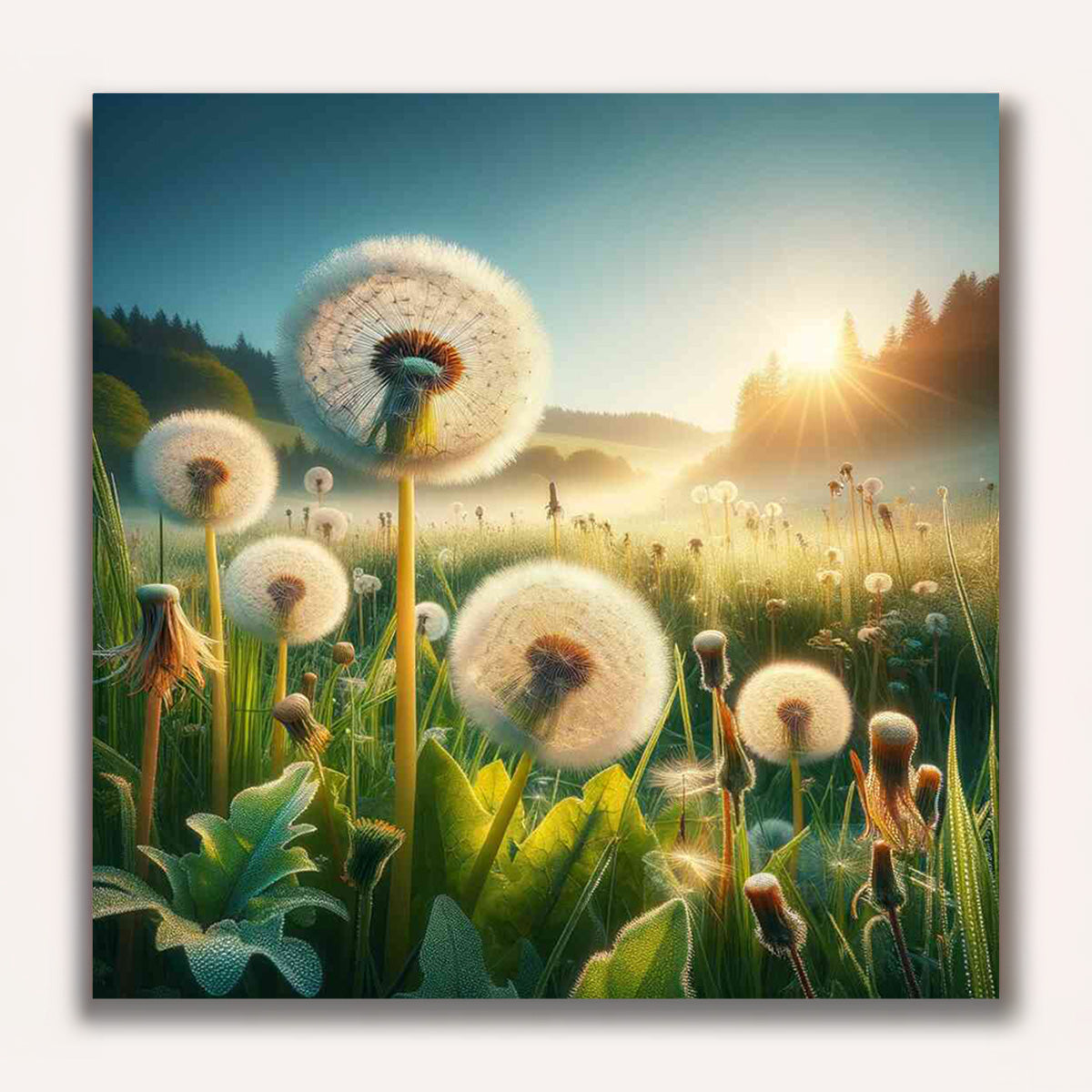 Paint by Numbers - Morning Light in Dandelion Valley – DIY Paint by Numbers