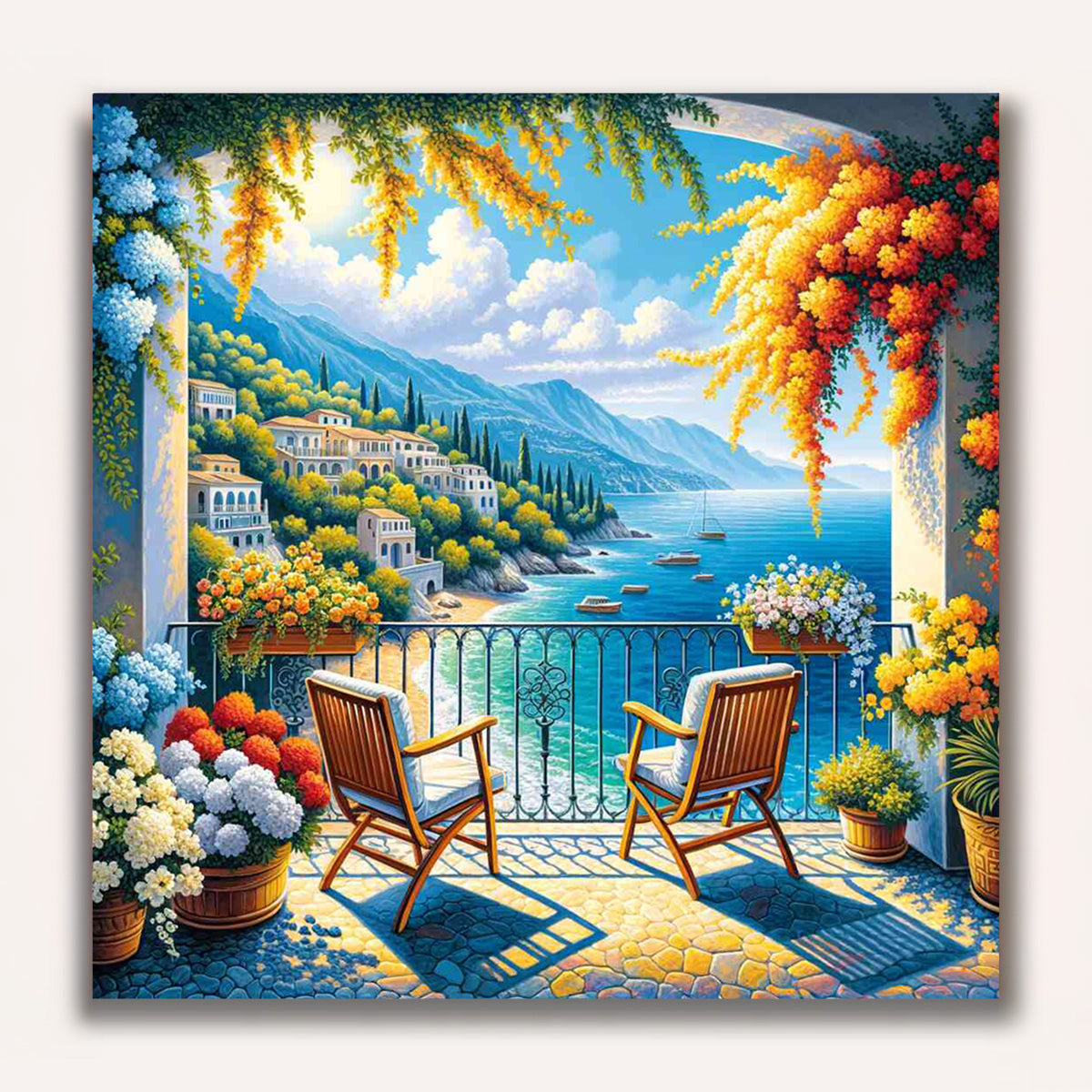 Paint by Numbers - Novelist View of the Sea – DIY Paint by Numbers