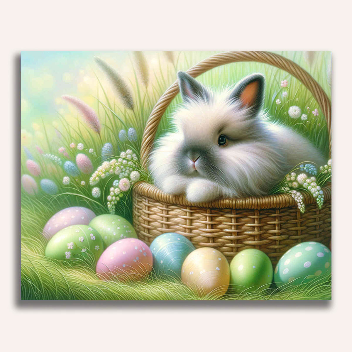 Paint by Numbers - Rabbit in basket – DIY Paint by Numbers