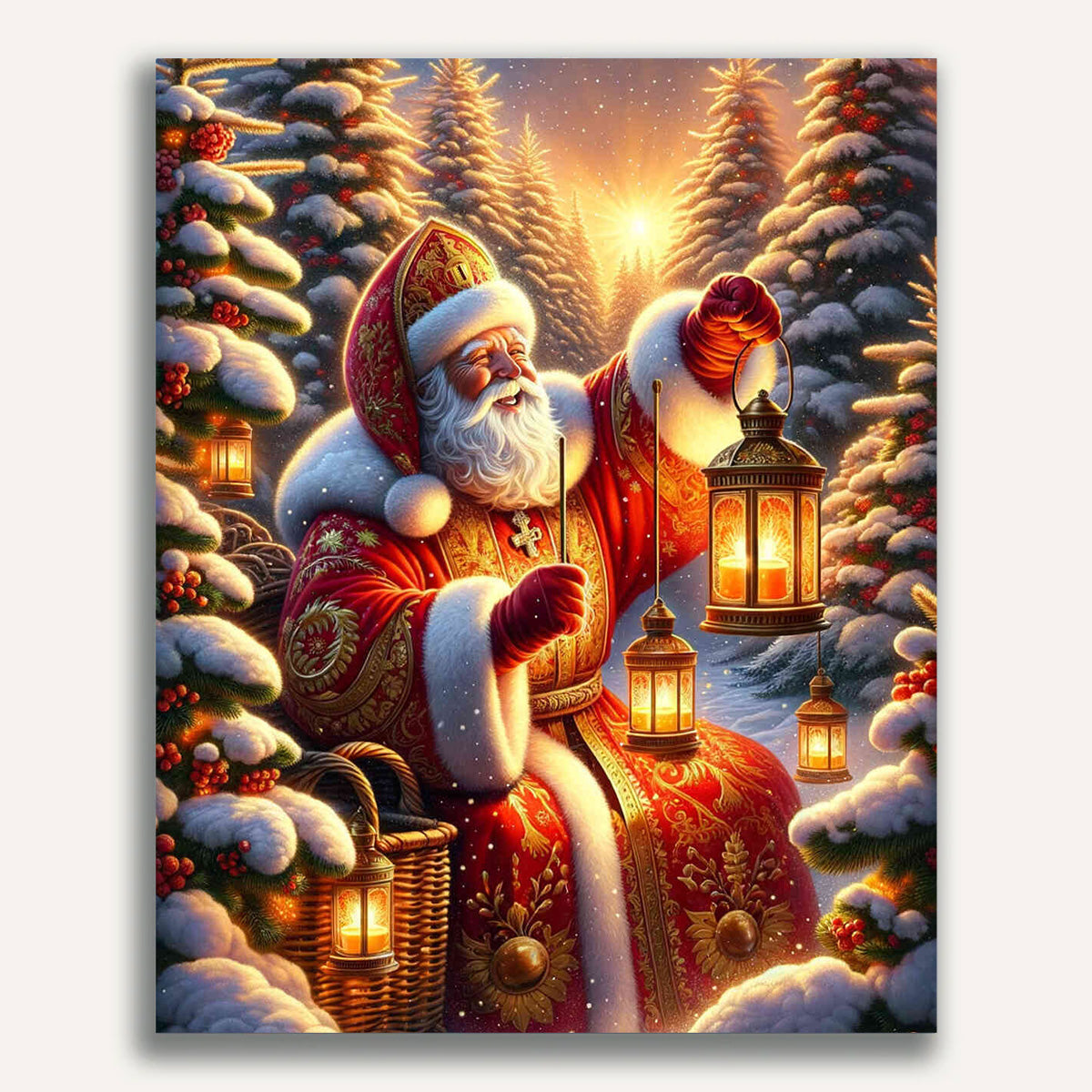 Paint by Numbers - Santa Fall Tree – DIY Paint by Numbers