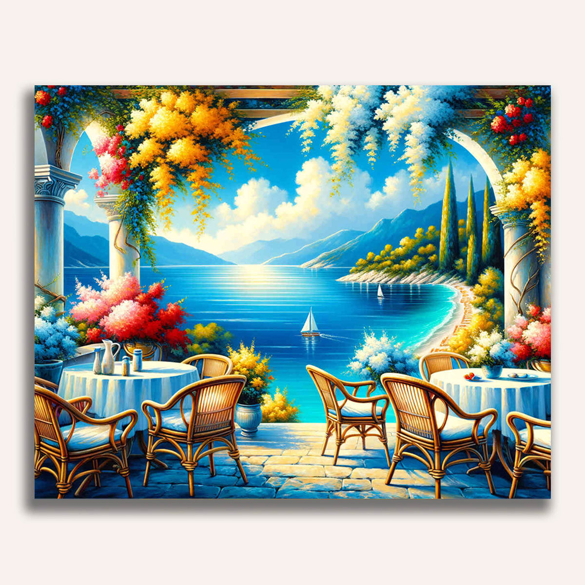 Paint by Numbers - Sea terrace – DIY Paint by Numbers