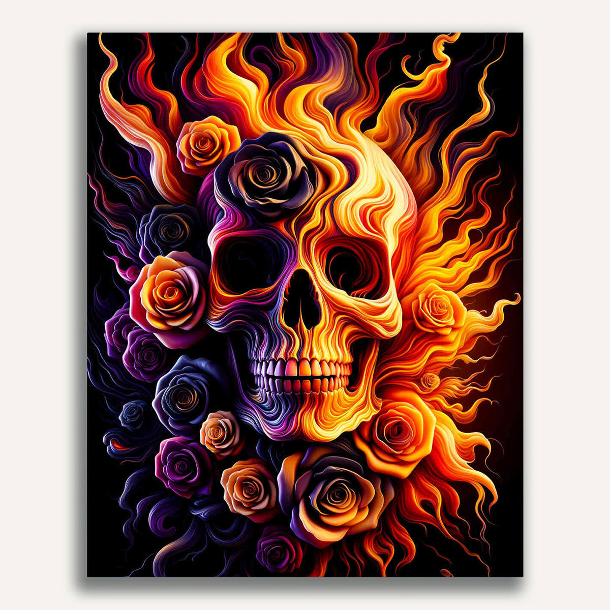 Paint by Numbers - Skull Abstract – DIY Paint by Numbers