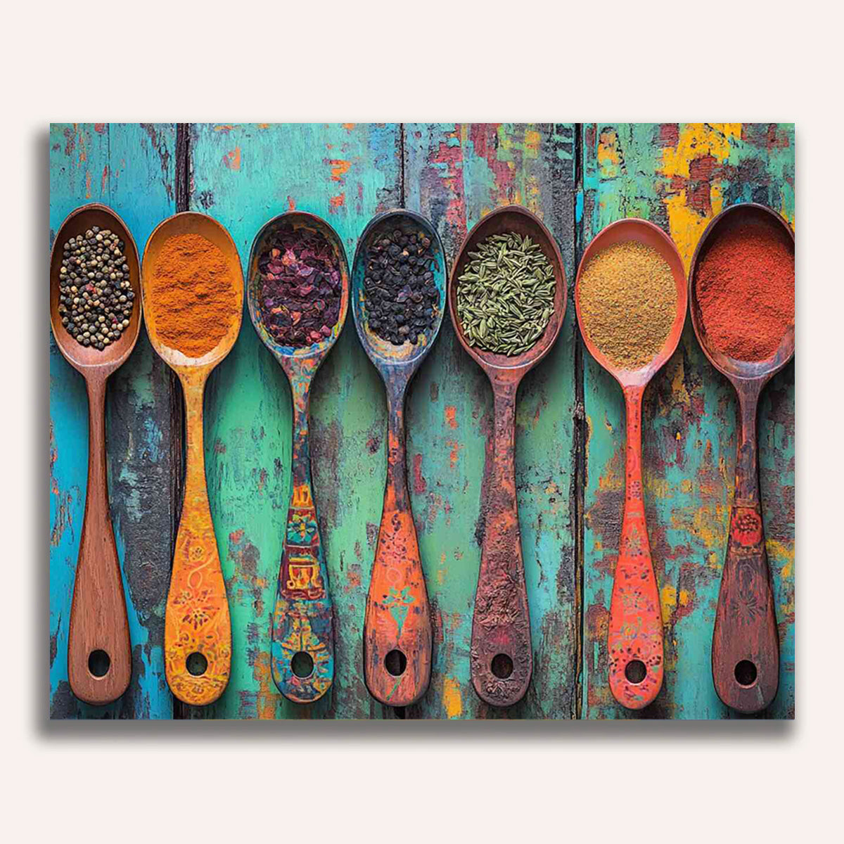 Paint by Numbers - Spoon collection, spices – DIY Paint by Numbers