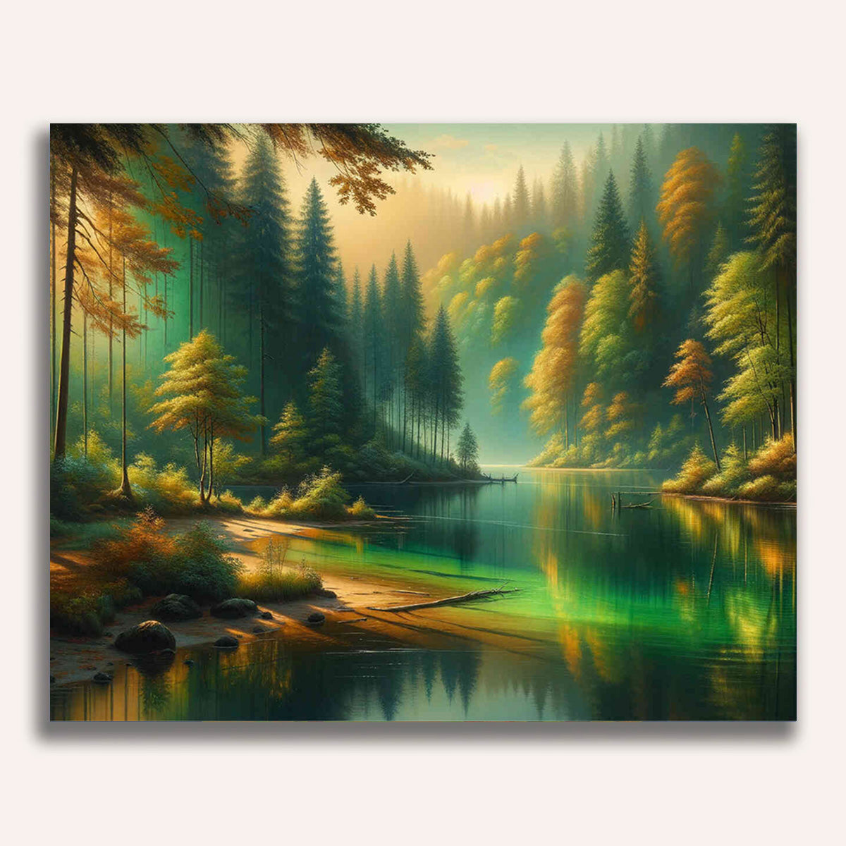 Paint by Numbers - Tree at Lake Forest – DIY Paint by Numbers