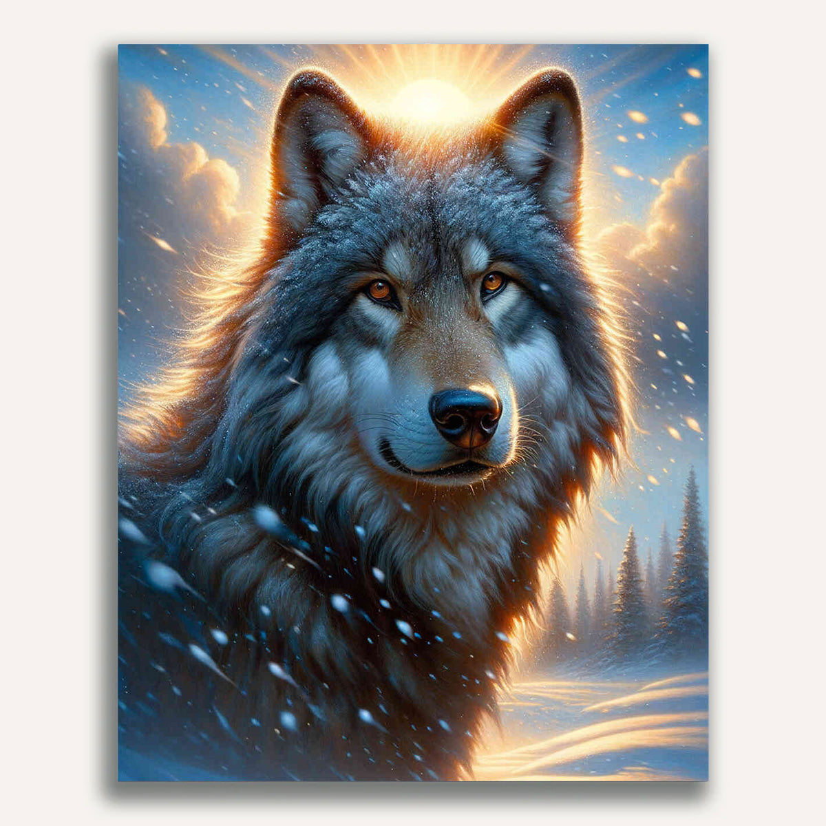 Paint by Numbers - Wolf with Thick Fur – DIY Paint by Numbers