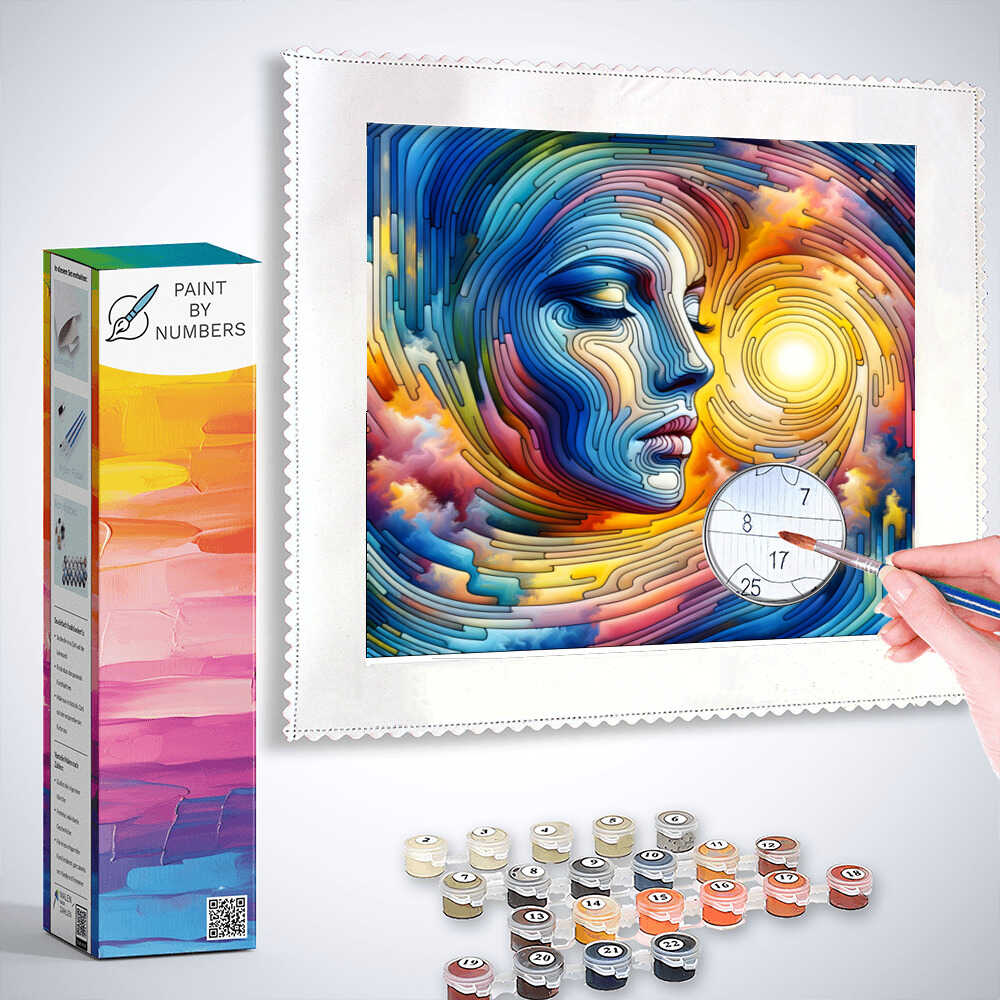 Paint by Numbers - Colorful woman Futuristic – DIY Paint by Numbers