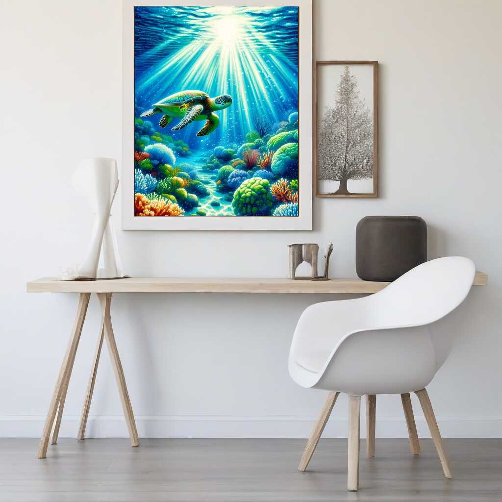 Paint by Numbers - Turtle Coral Reef – DIY Paint by Numbers