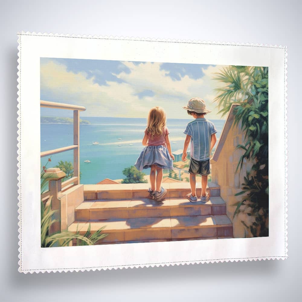 Children, stairs - Paint by Numbers