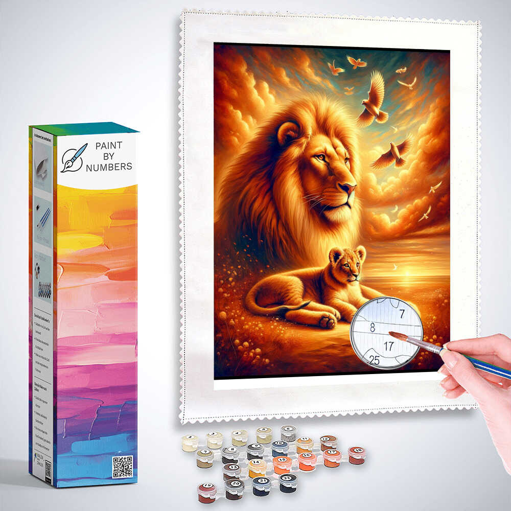 loewen father with child - Paint by Numbers – DIY Paint by Numbers