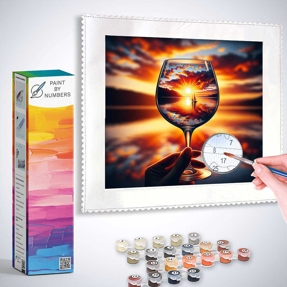 Paint by Numbers - Sunset Through Glass – DIY Paint by Numbers