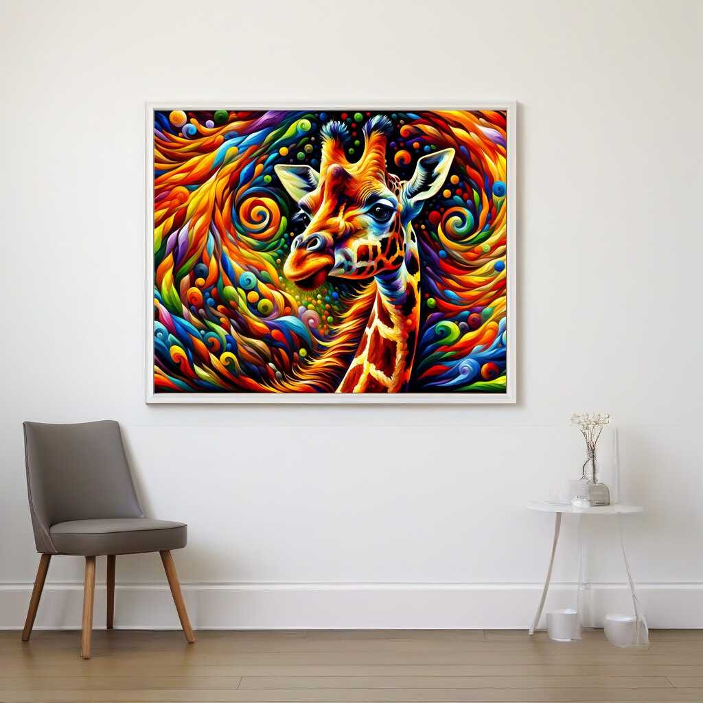 Paint by Numbers - Giraffe, colorful and abstract – DIY Paint by Numbers