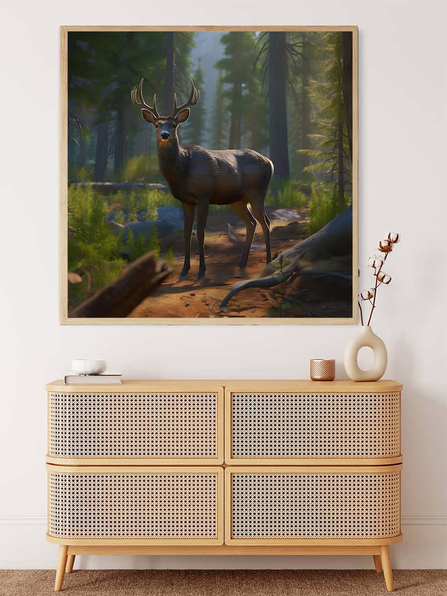 Paint by Numbers - Peaceful deer in the forest – DIY Paint by Numbers