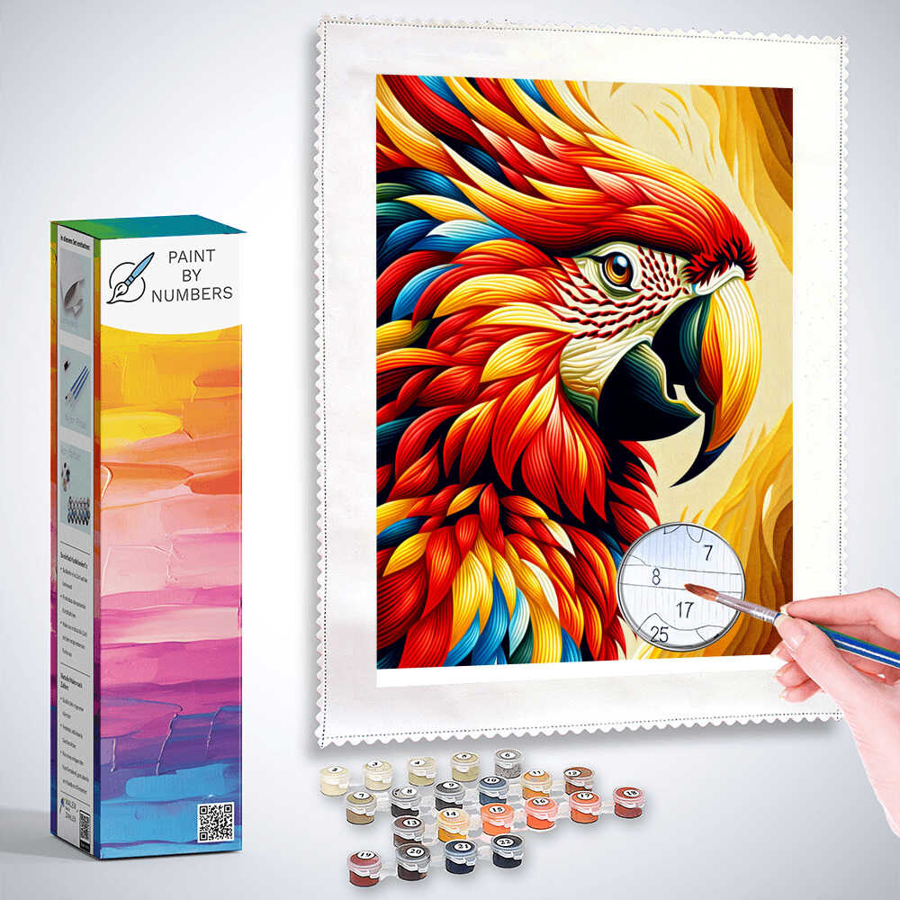 Paint by Numbers - Parrot Portrait – DIY Paint by Numbers