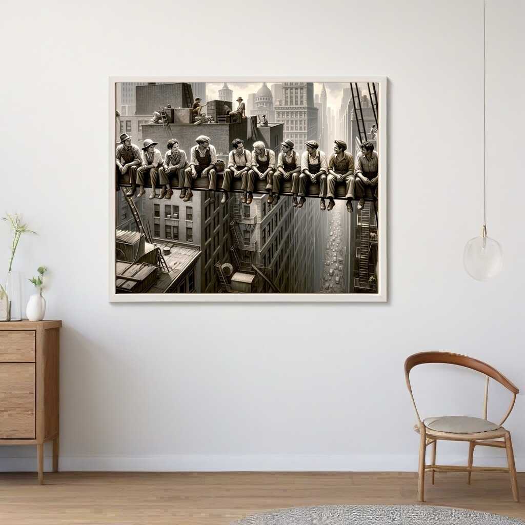 Paint by Numbers - People above the city – DIY Paint by Numbers