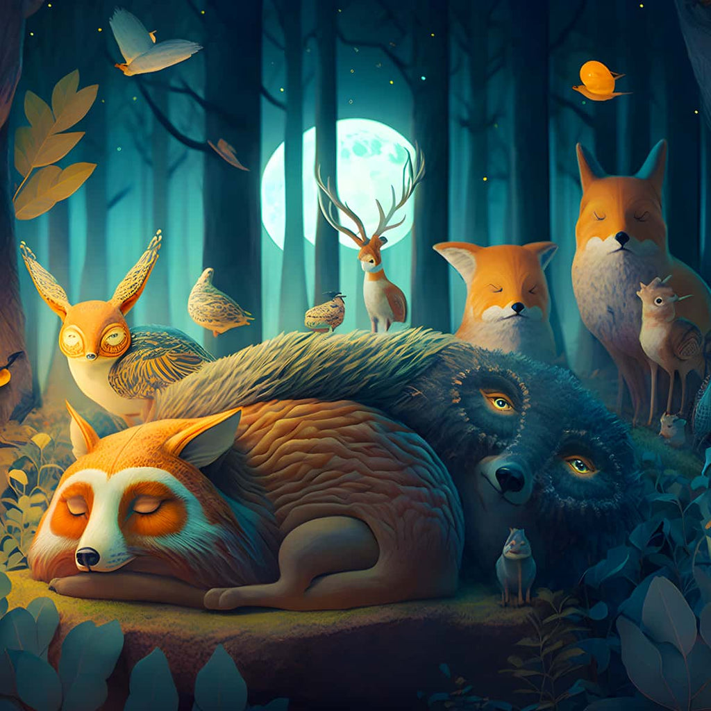 Paint by Numbers - Sleeping animals – DIY Paint by Numbers