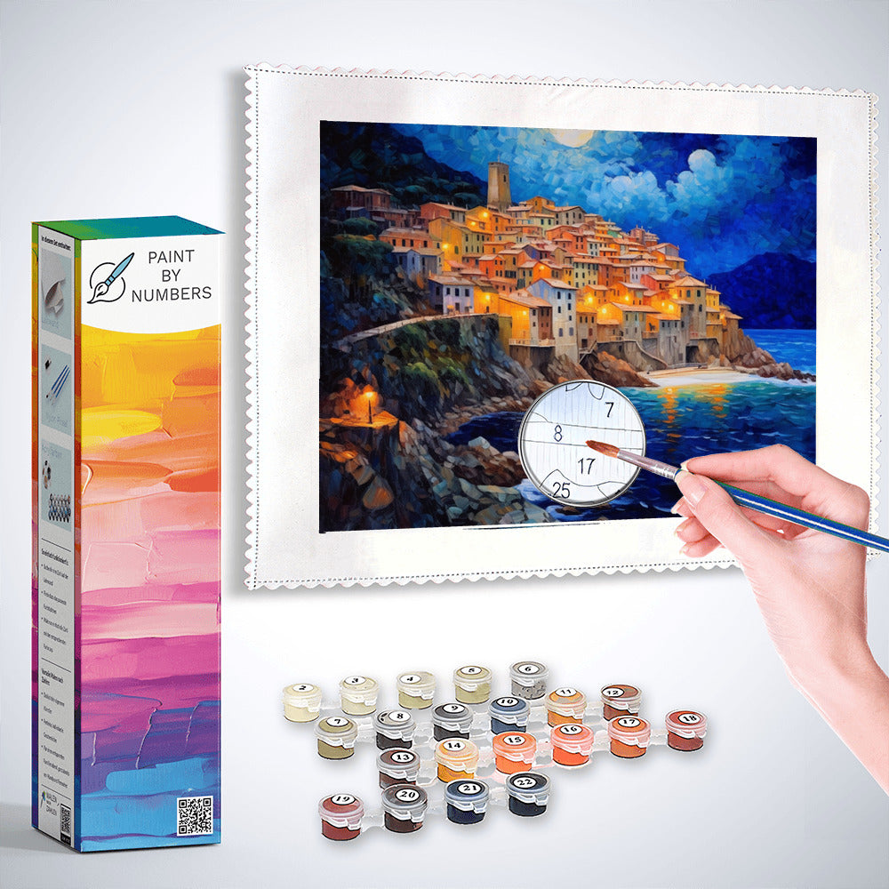 Landscape at night - Paint by Numbers – DIY Paint by Numbers