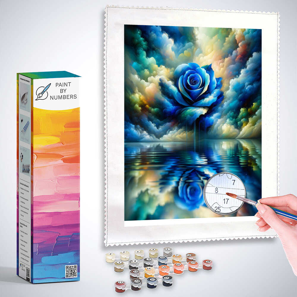 Blue rose - Paint by Numbers – DIY Paint by Numbers