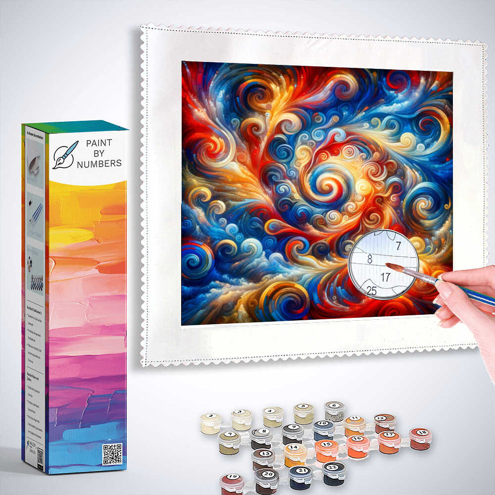 Paint by Numbers - Abstract swirl – DIY Paint by Numbers