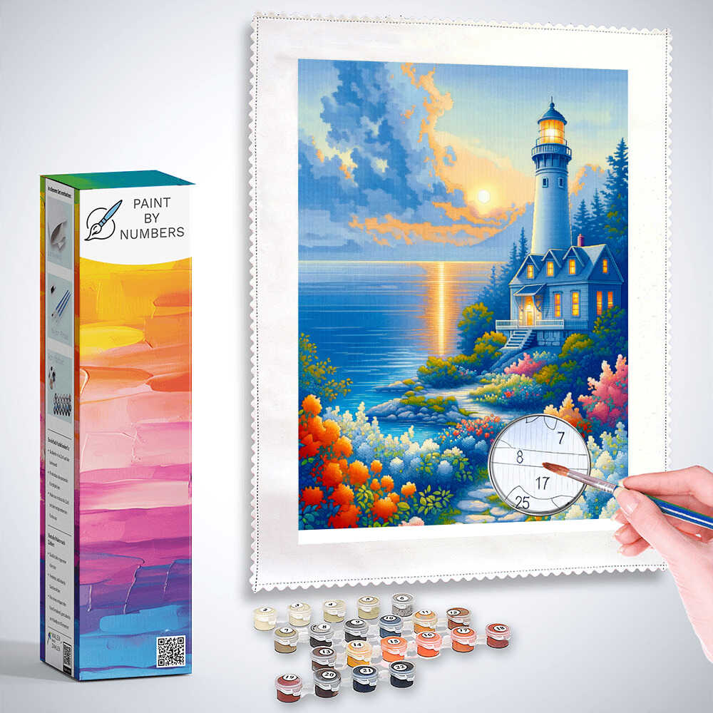 Lighthouse - Paint by Numbers – DIY Paint by Numbers