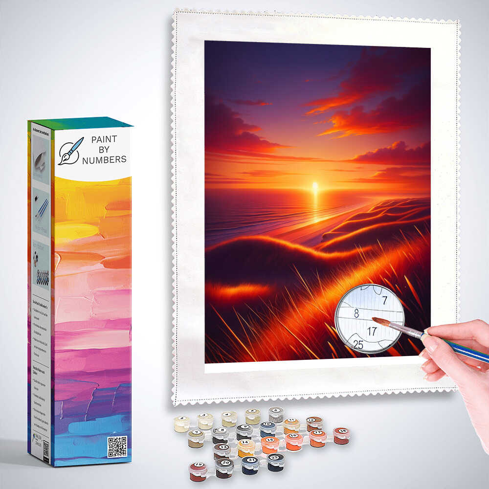Paint by Numbers - Sunset, dunes – DIY Paint by Numbers