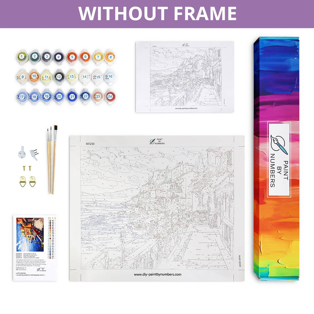 Castle under a rainbow - Paint by Numbers – DIY Paint by Numbers