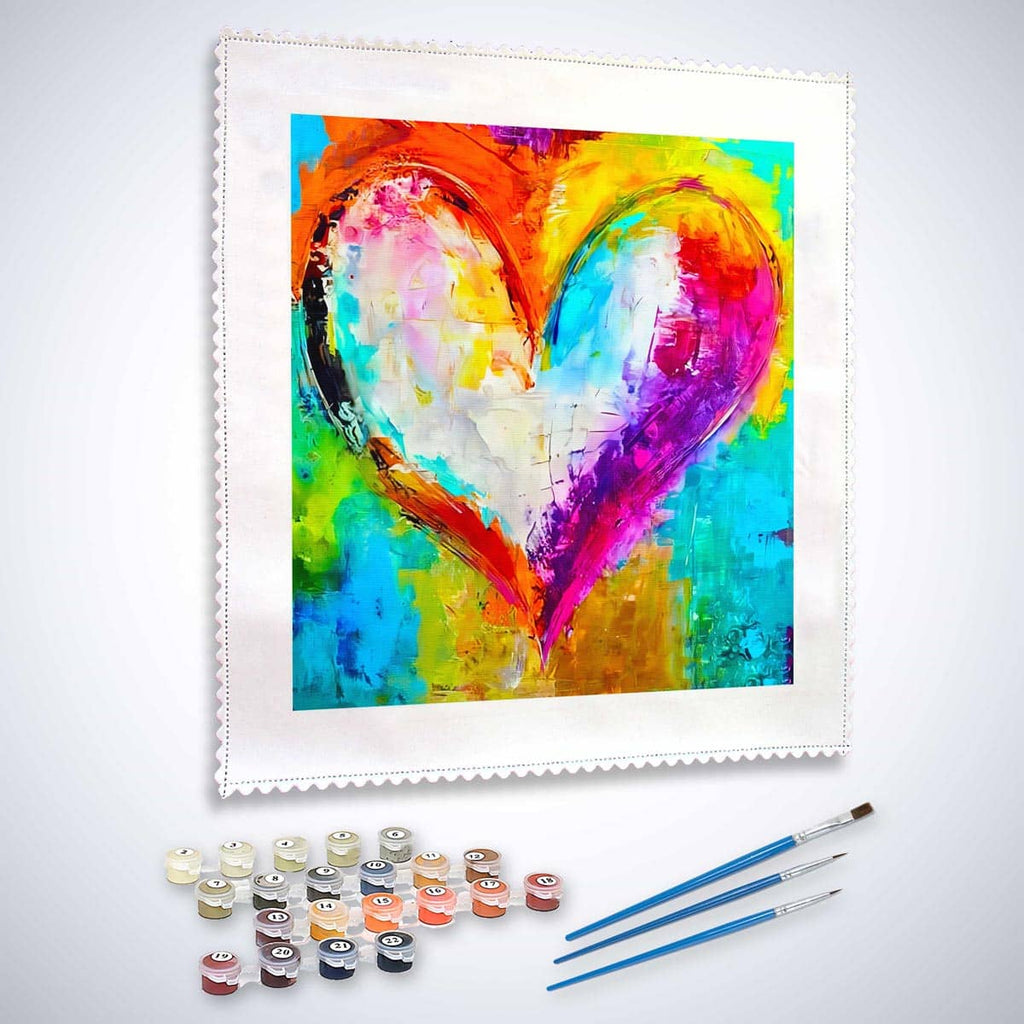Paint by Numbers - Abstract heart – DIY Paint by Numbers