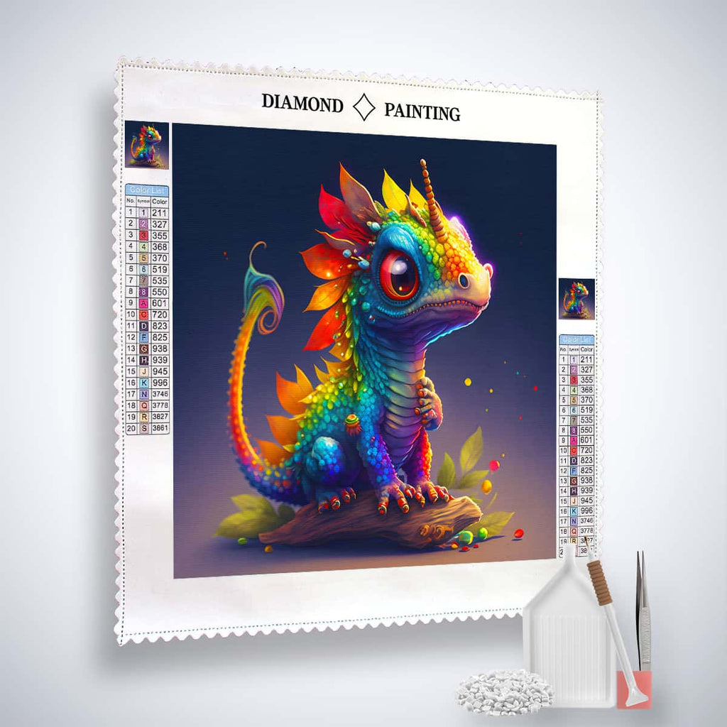 AB Diamond Painting - Rainbow Dragon – DIY Paint by Numbers