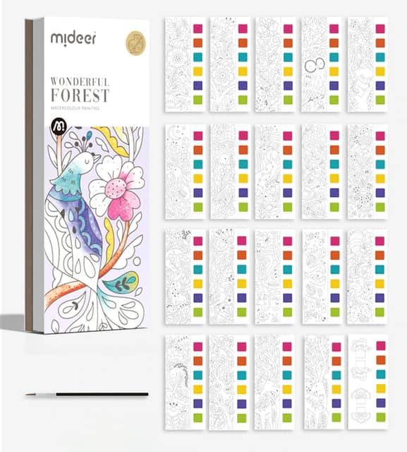 Paint by Numbers bookmark - Wonderful Forest – DIY Paint by Numbers