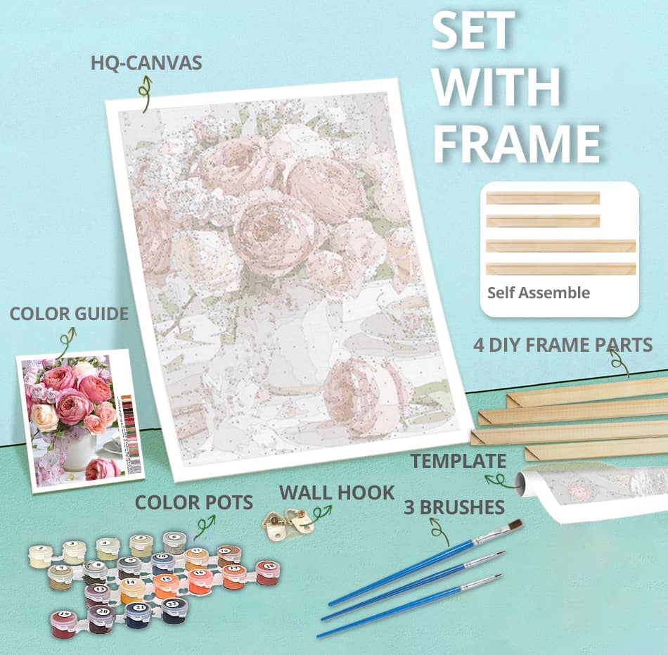 Paint by Numbers - White Orchid in Vase – DIY Paint by Numbers