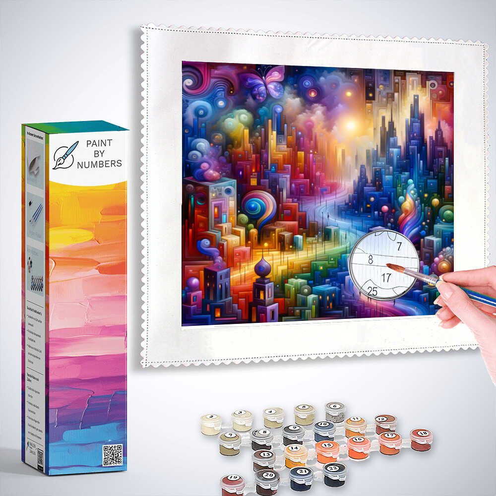 Paint by Numbers - Abstract City – DIY Paint by Numbers