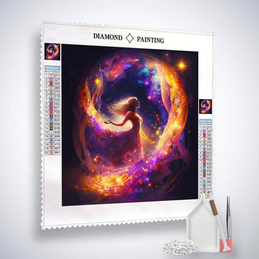 Diamond Painting - Woman in circle – DIY Paint by Numbers