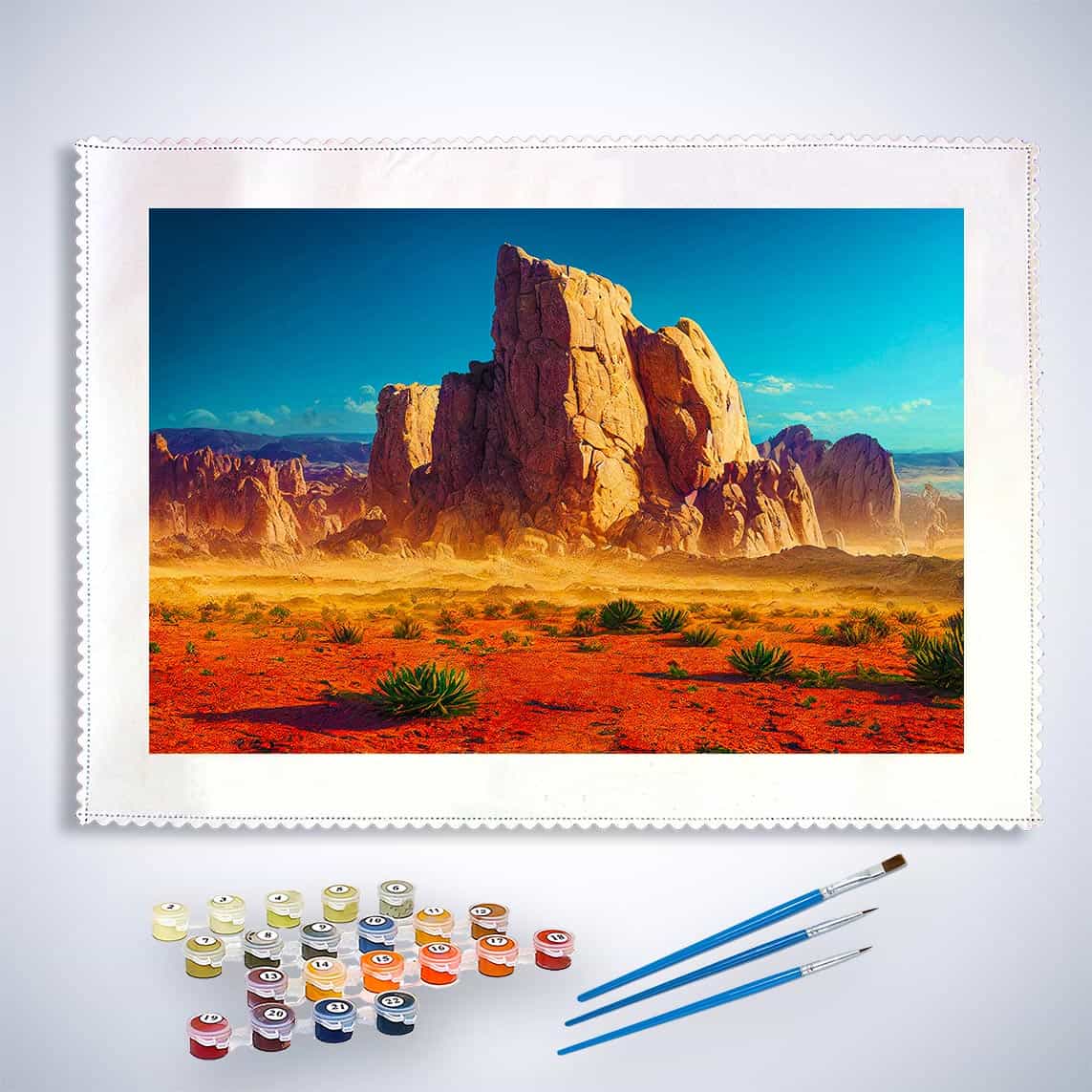 Paint by Numbers - Mountain of the desert – DIY Paint by Numbers