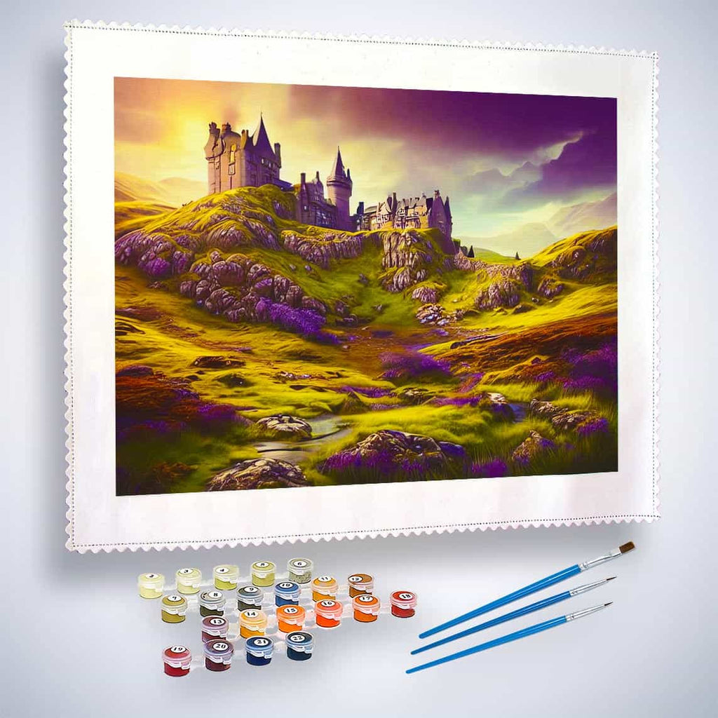 Paint by Numbers - Castle at sunset – DIY Paint by Numbers