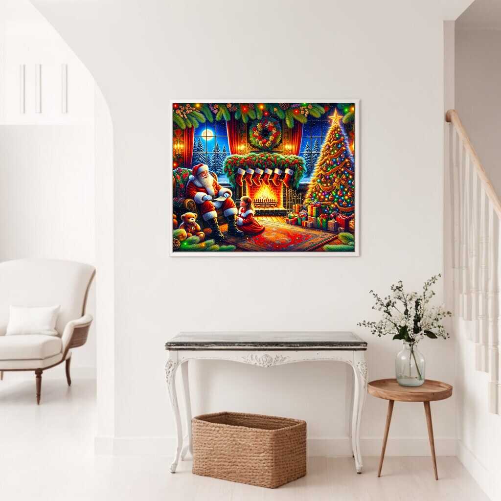 Paint by Numbers - Christmas by the fireplace – DIY Paint by Numbers