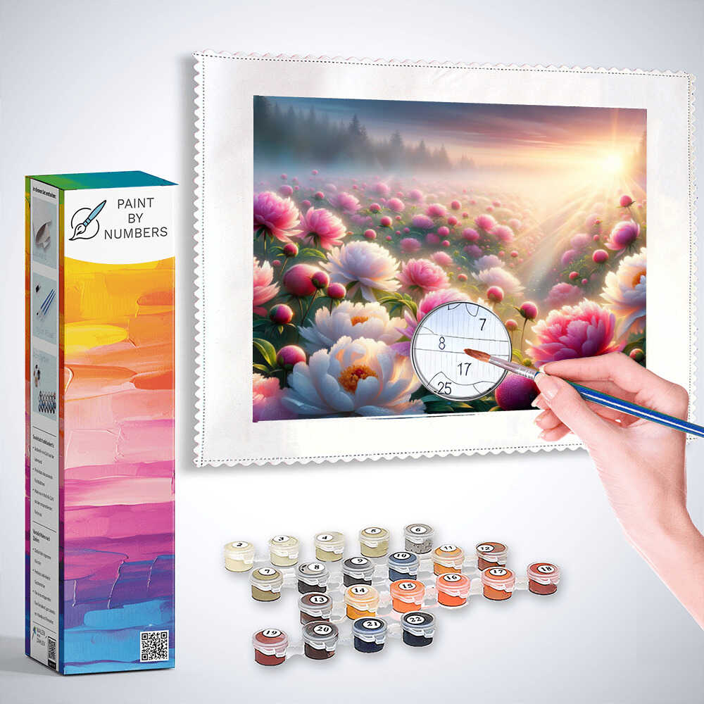 Paint by Numbers - Peony Meadow – DIY Paint by Numbers