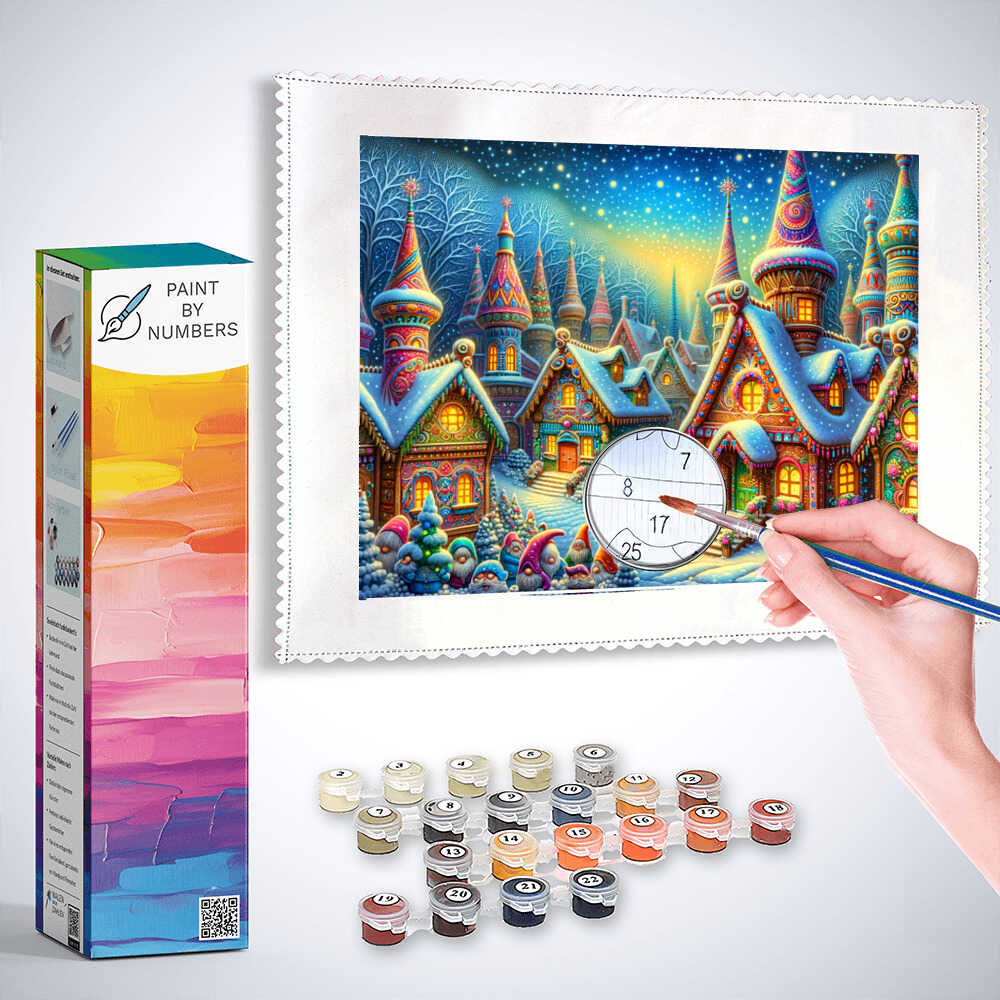 Paint by Numbers - Dwarf Village – DIY Paint by Numbers
