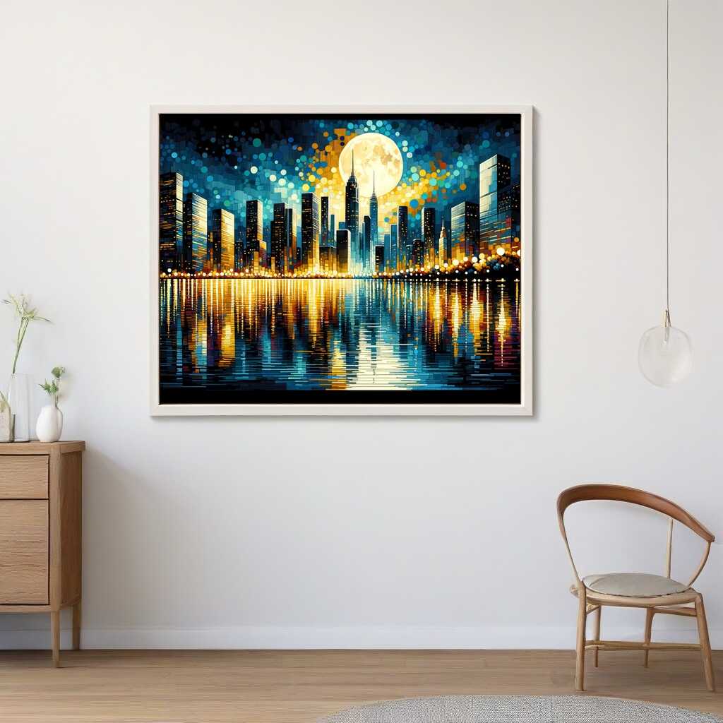 Moonlight skyscrapers - Paint by Numbers – DIY Paint by Numbers