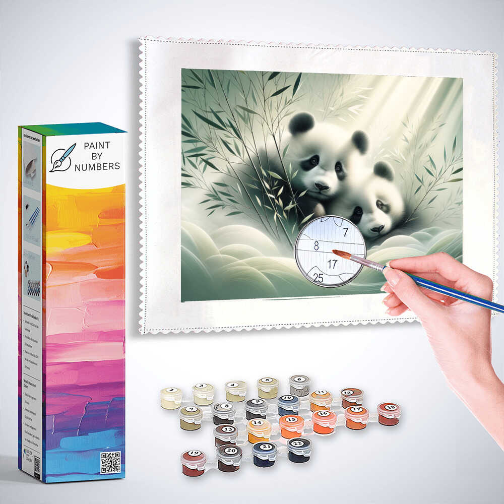 Paint by Numbers - Harmonic Pandas – DIY Paint by Numbers