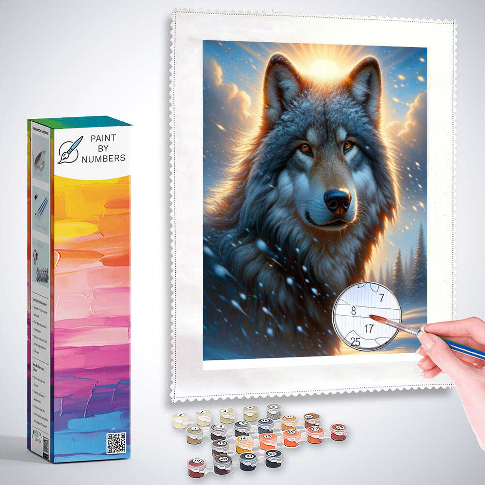 Paint by Numbers - Wolf with Thick Fur – DIY Paint by Numbers