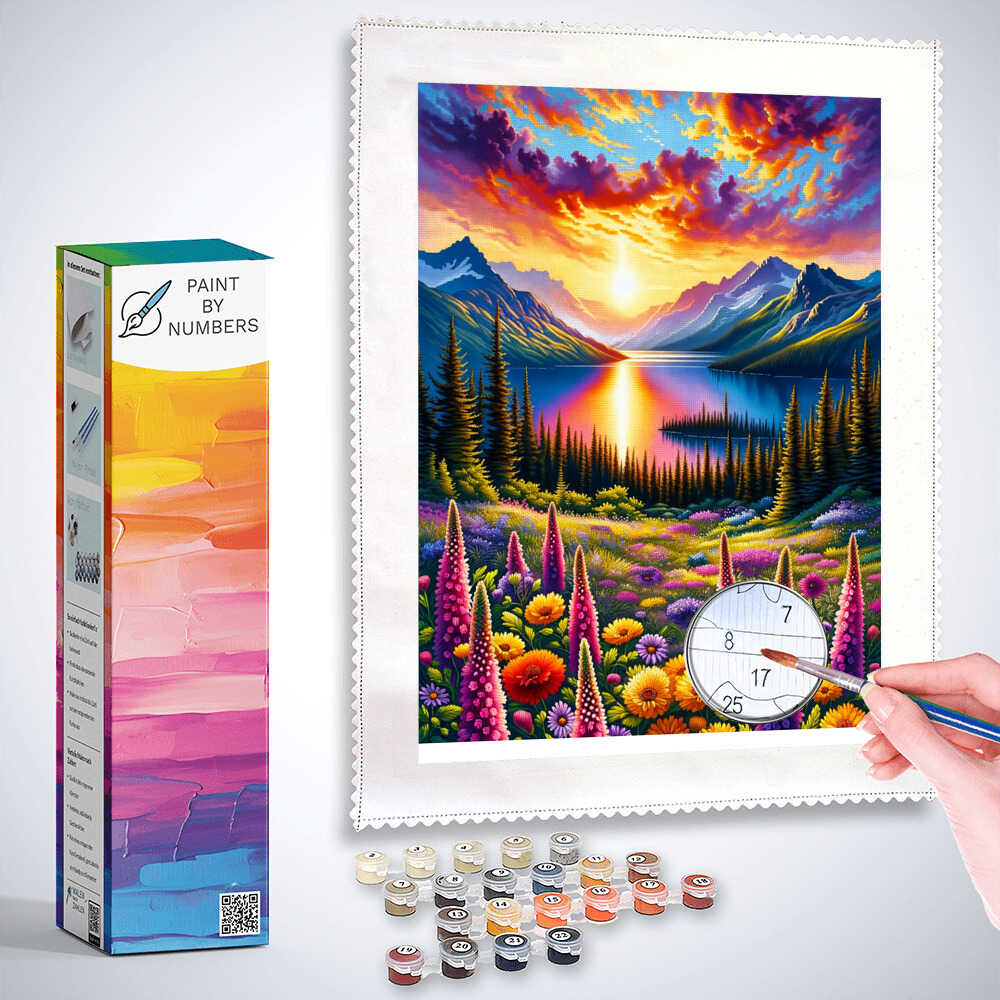 Paint by Numbers - Flowers of the Mountains – DIY Paint by Numbers