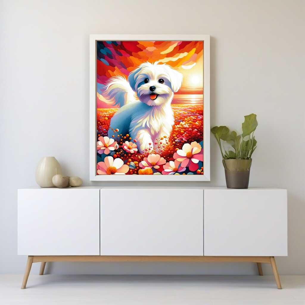 Maltese, White dog - Paint by Numbers – DIY Paint by Numbers