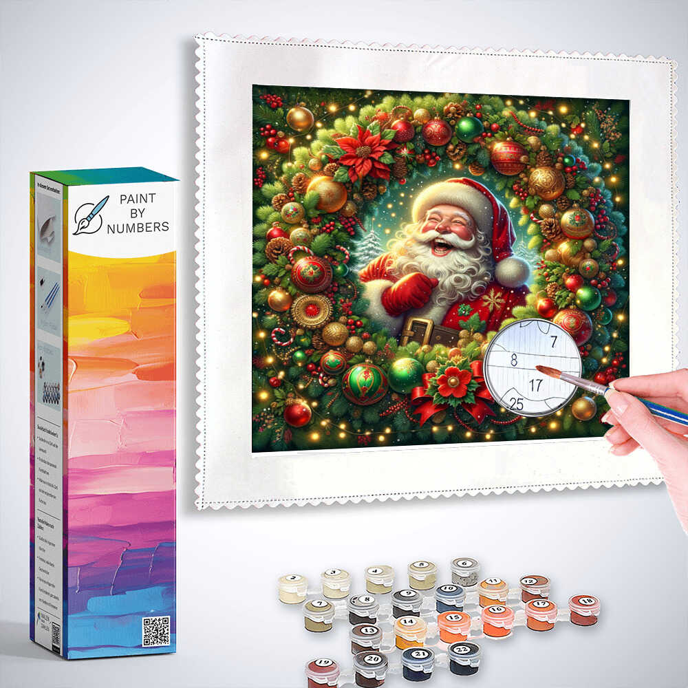 Paint by Numbers - Christmas wreath – DIY Paint by Numbers
