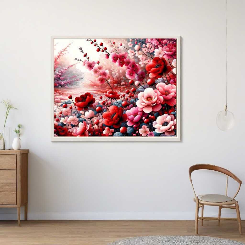 Paint by Numbers - Red flower dream – DIY Paint by Numbers