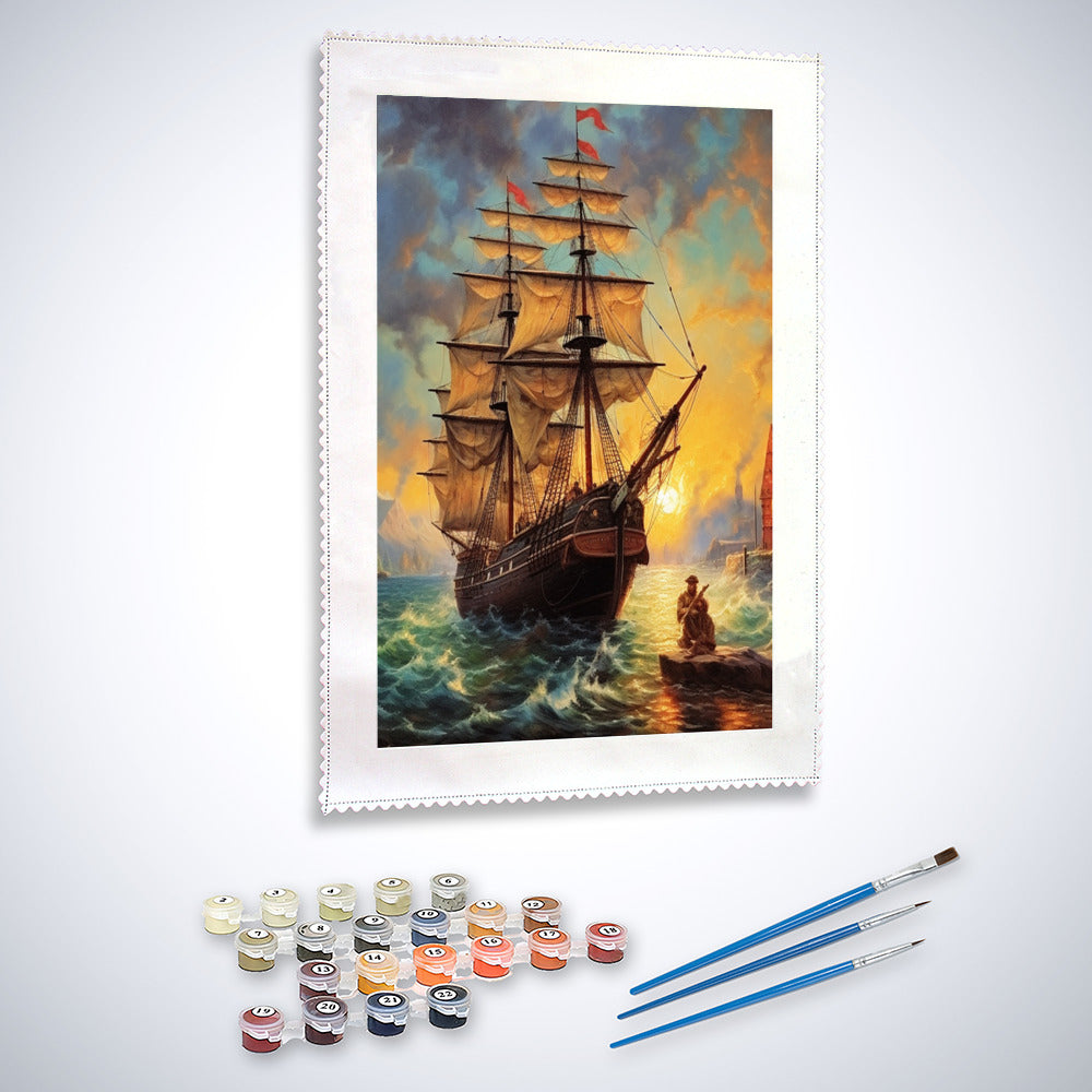 Ship, painting old - Paint by Numbers – DIY Paint by Numbers