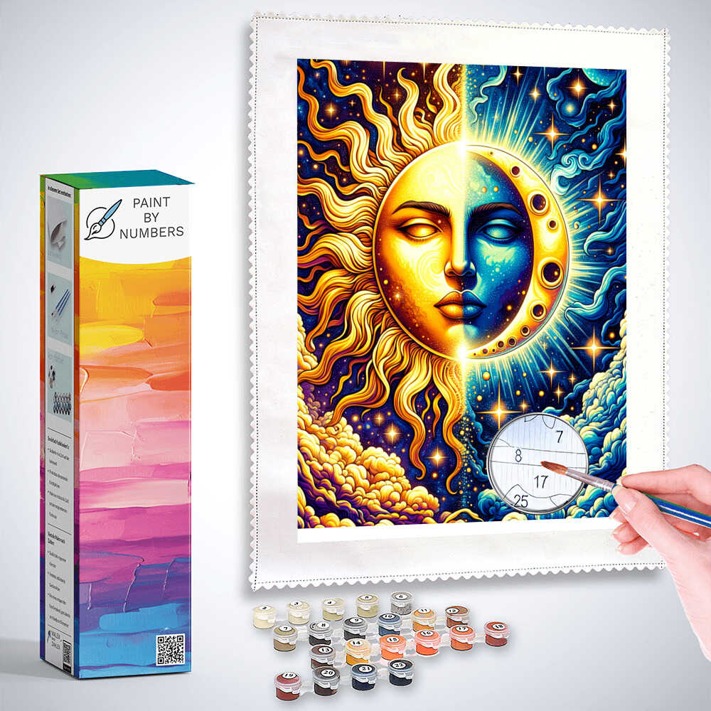 Paint by Numbers - Sun Moon Comic – DIY Paint by Numbers